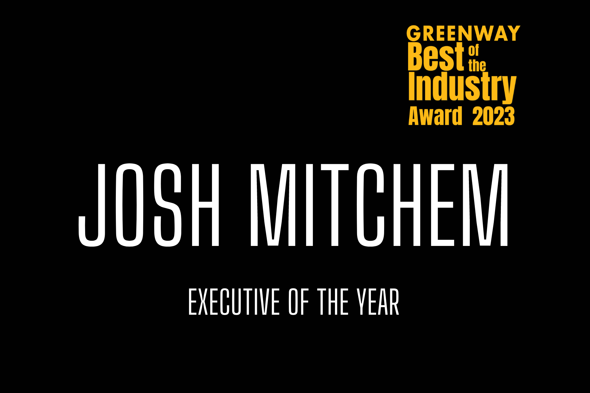 CLOVR CEO Josh Mitchem named Executive of the Year — Greenway Magazine